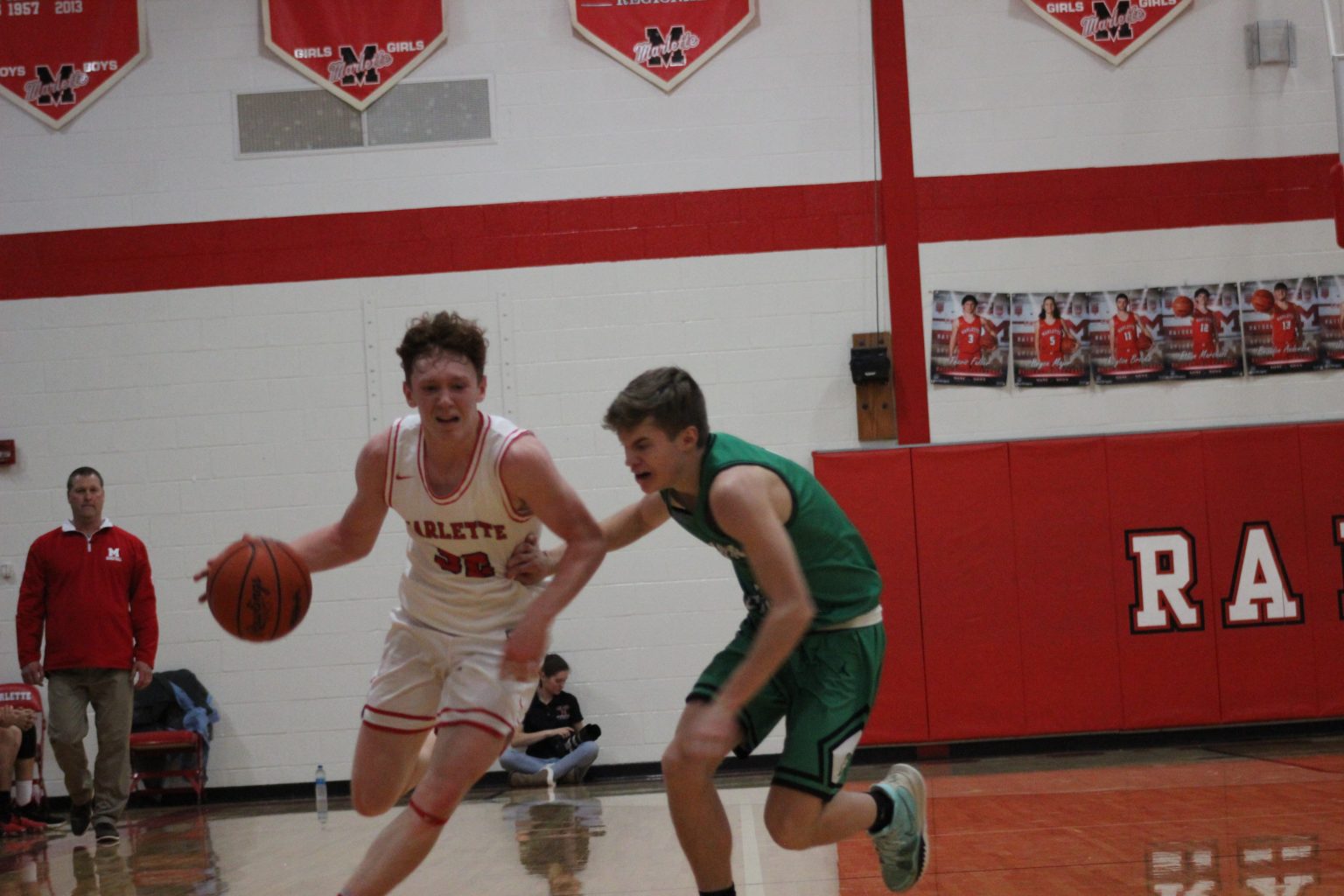 Collin Miller Is A Good Basketball Player For The Marlette Red Raiders ...