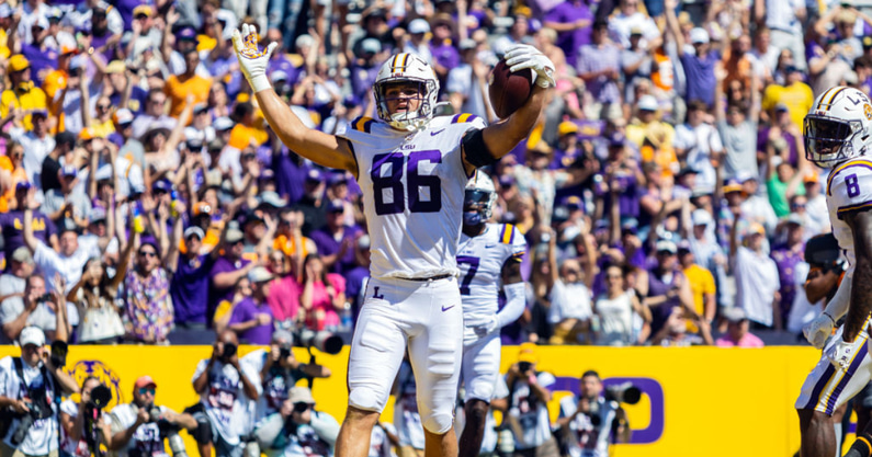 Mason Taylor Becoming A Good TE For The LSU Tigers Football Team On ...