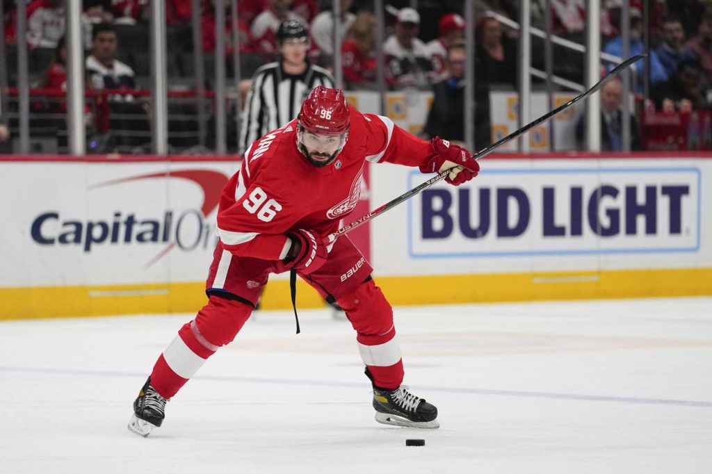 Jake Walman GW Goal For The Detroit Red Wings At Little Caesars Arena ...