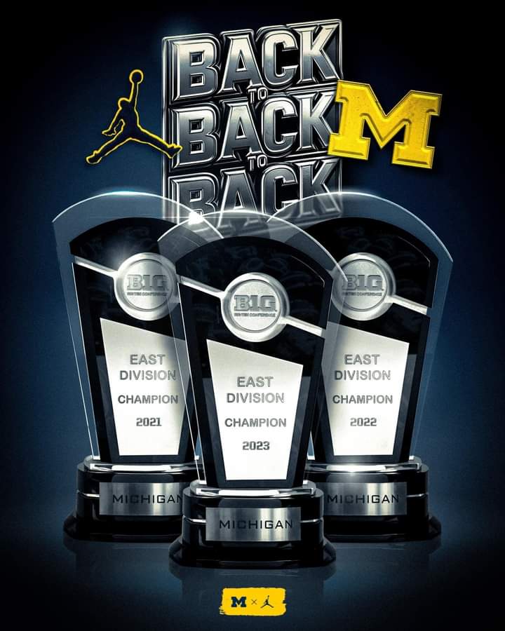 Michigan Wolverines 🏈 Team 3-Peat As B1G Conference East Division ...